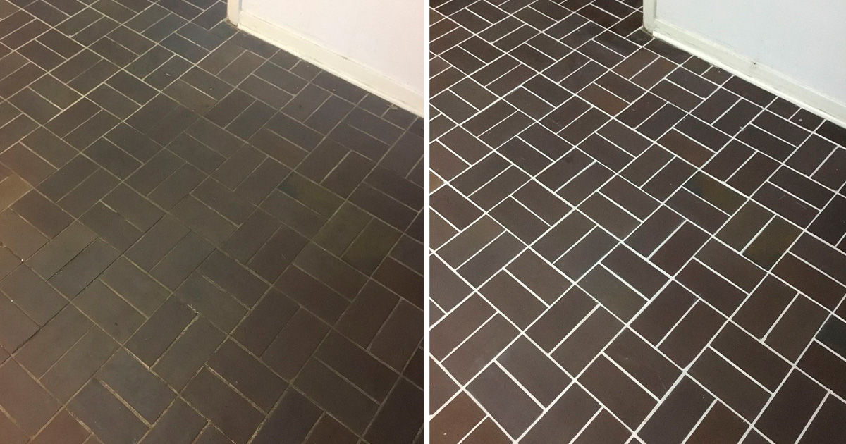 Our Grout Recoloring Process Enhanced a Slate Floor in Beaufort SC