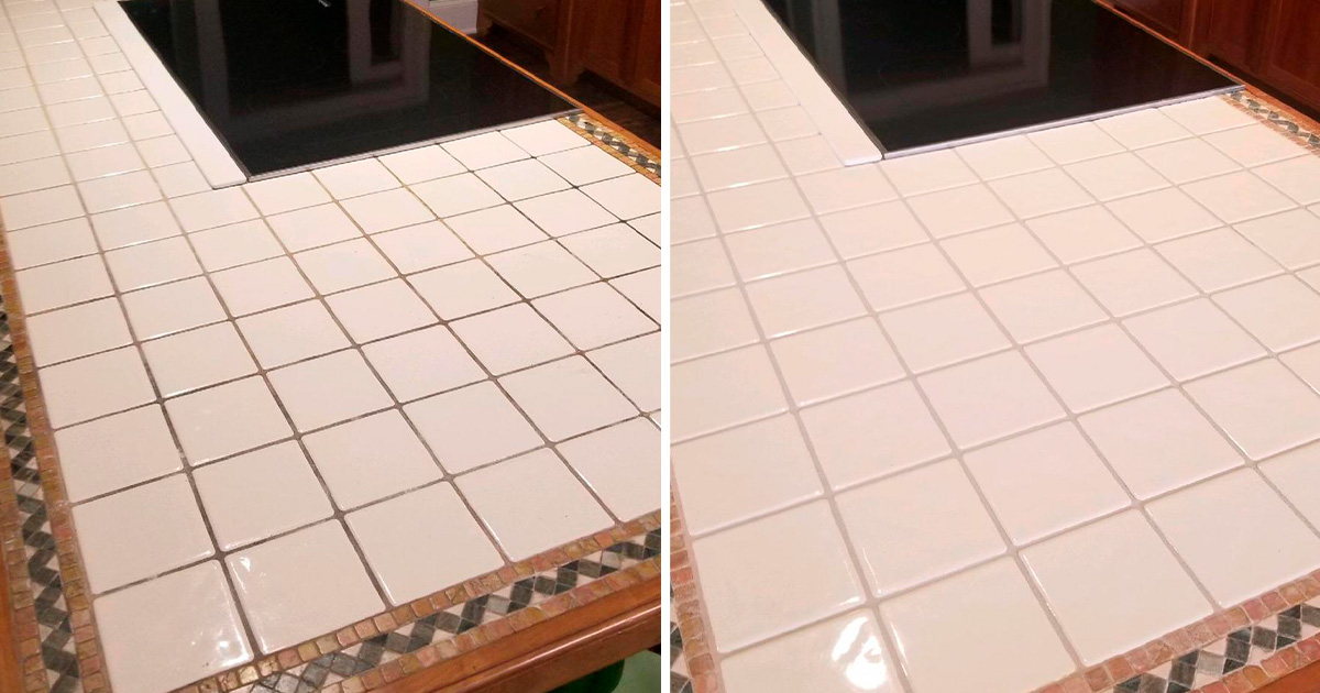 Our Grout Cleaning Company Brought This Kitchen Countertop in Savannah ...